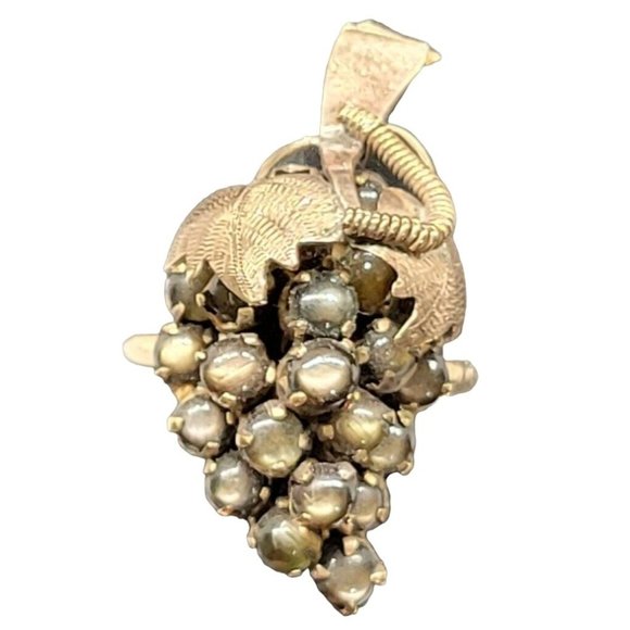 Jewelry | Antique Victorian Rose Gold Grape Style Ring With Black Star ...